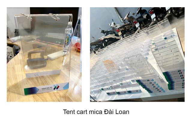 Tent card mica chữ A cỡ a4, a5, gia công Mica cao cấp tại HCM